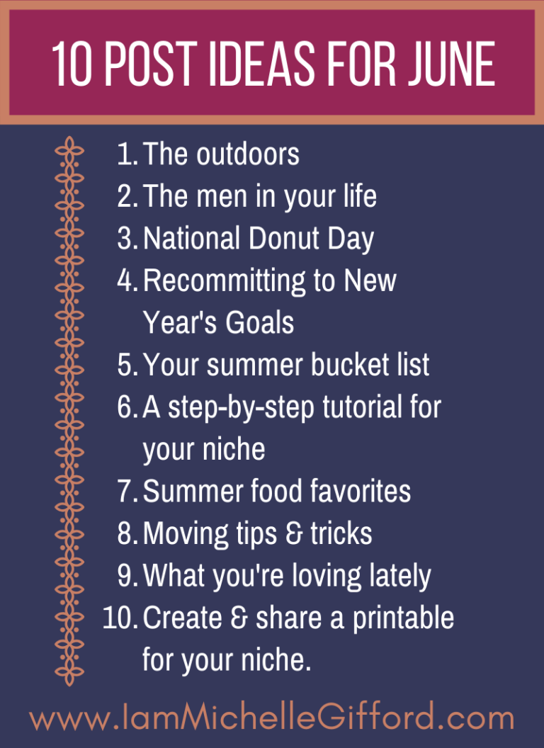 Content Creation Series: What to Post in June • Michelle Gifford Creative