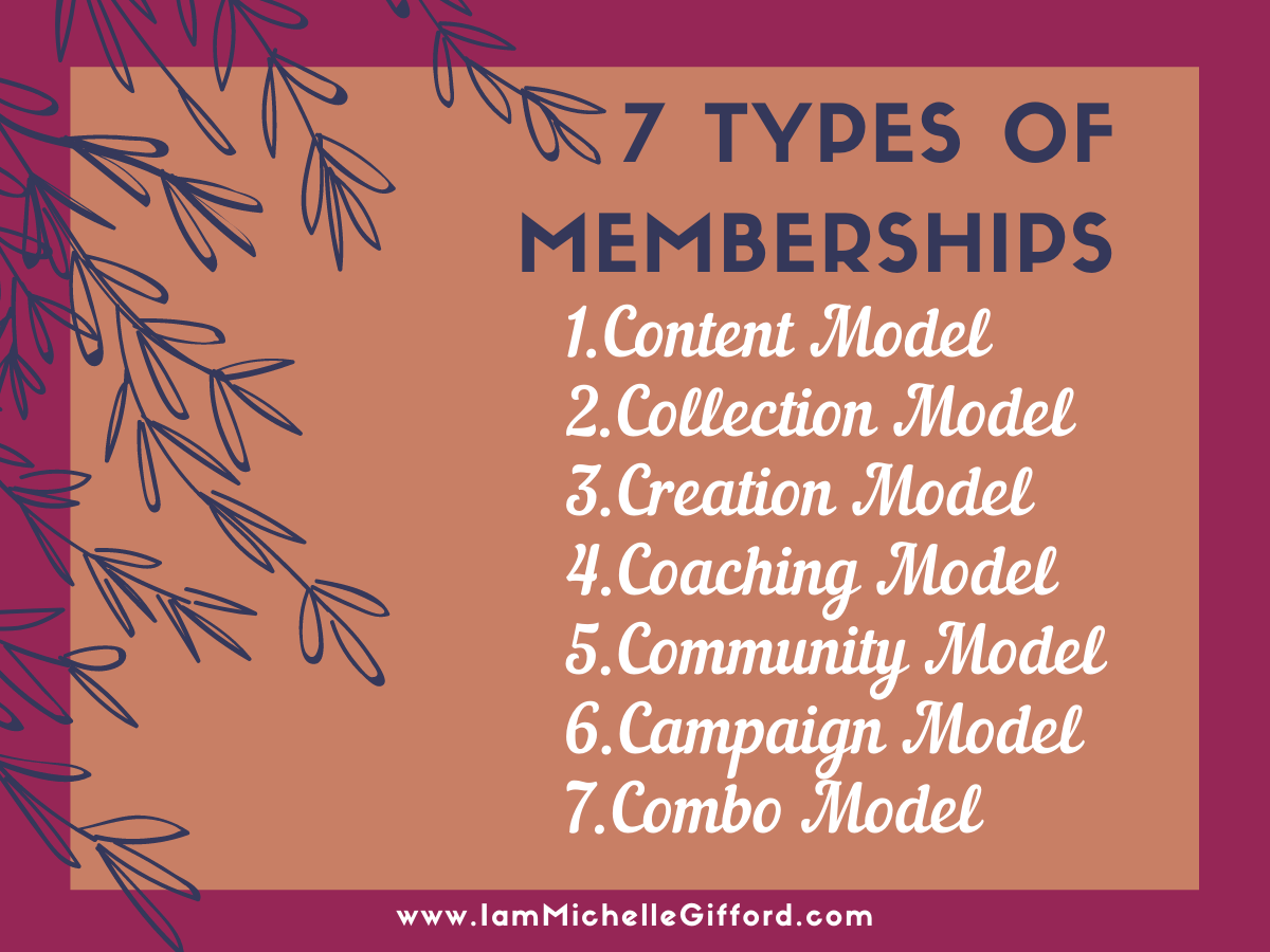 The 7 Types of Memberships You Can Offer • Michelle Gifford Creative