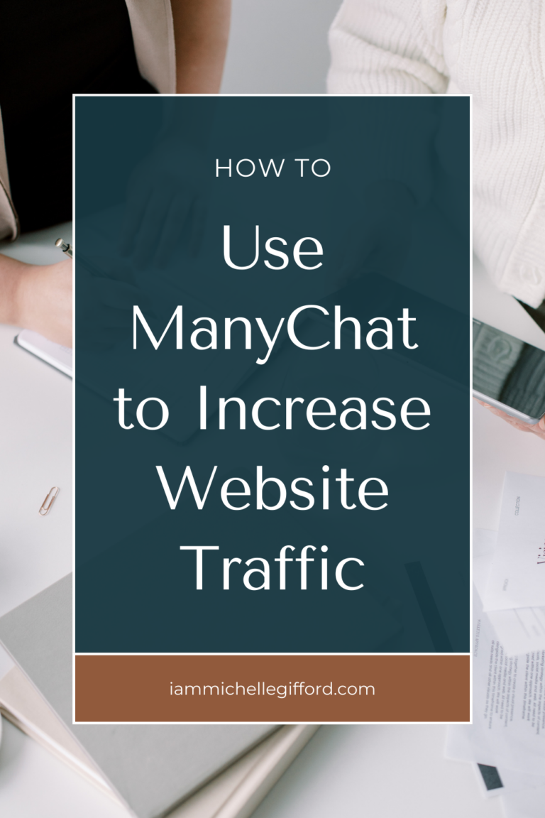 How to Use ManyChat to Increase Website Traffic • Michelle Gifford Creative